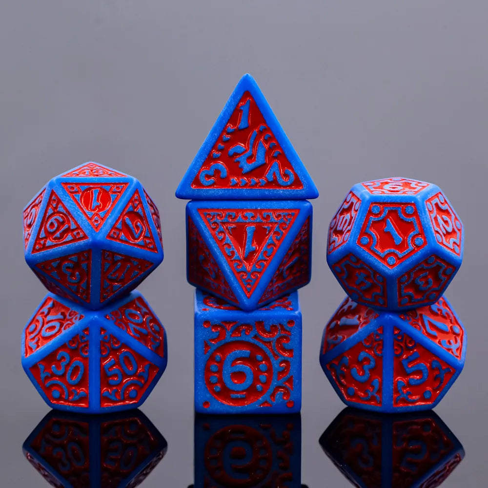 Magic Flame - Blue - 7ct Dice Set – Geeky Villain Tabletop Gaming & More