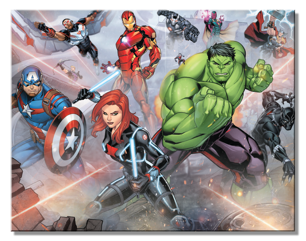 Metal Sign: Avengers Smokey Scene – Geeky Villain Tabletop Gaming & More