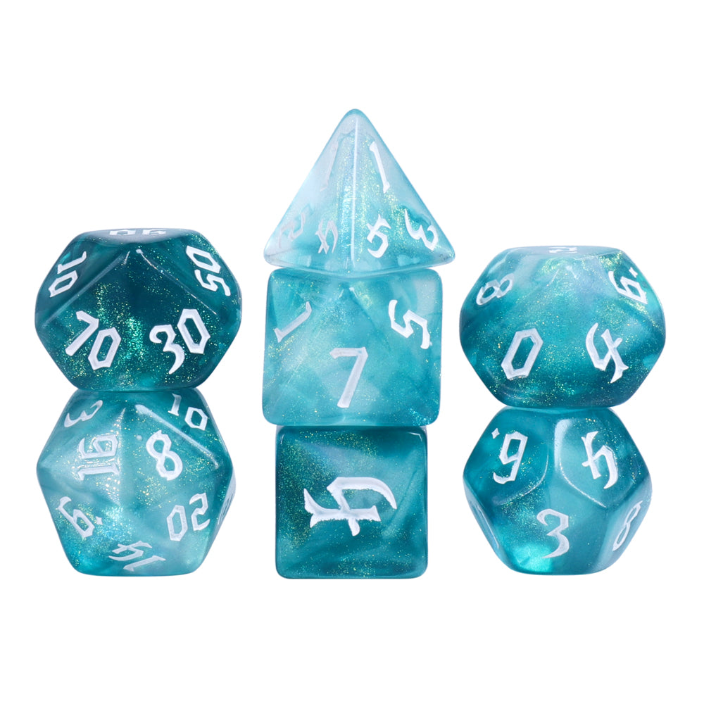 Teal Mountain Dice Set | Geeky Villain Tabletop Gaming & More